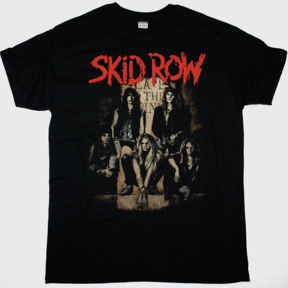 Shirts | Skid Row Band Slave To The Grind New Black Tshirt | Poshmark